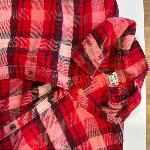 aerie | Tops | Red Plaid Flannel Shirt | Poshmark